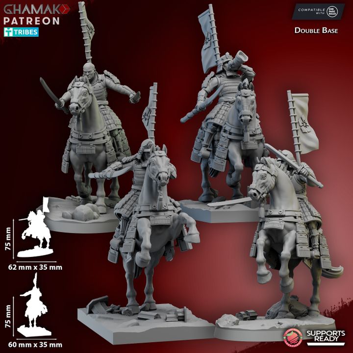 3D Printable Mounted Samurai Katana & Naginata by Ghamak